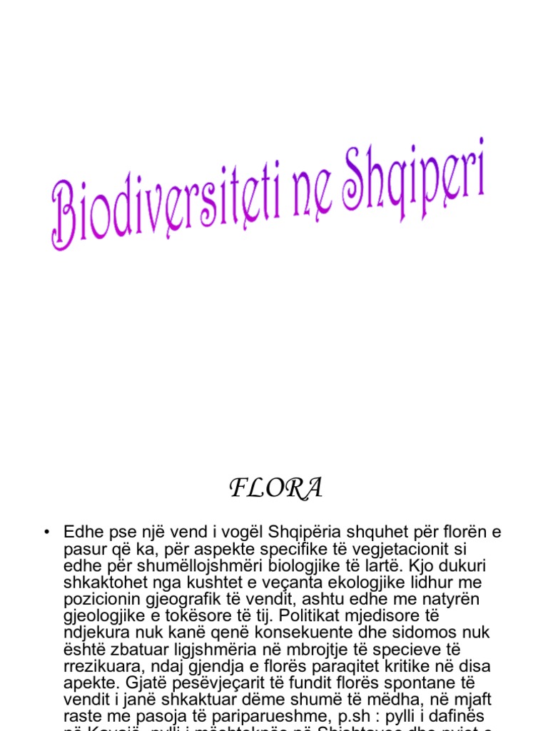 Biodiversiteti Ne Shqiperiz | PDF