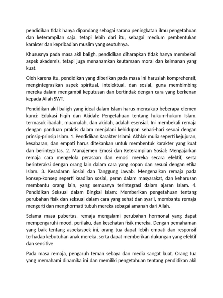 Resume Aqil Baligh | PDF