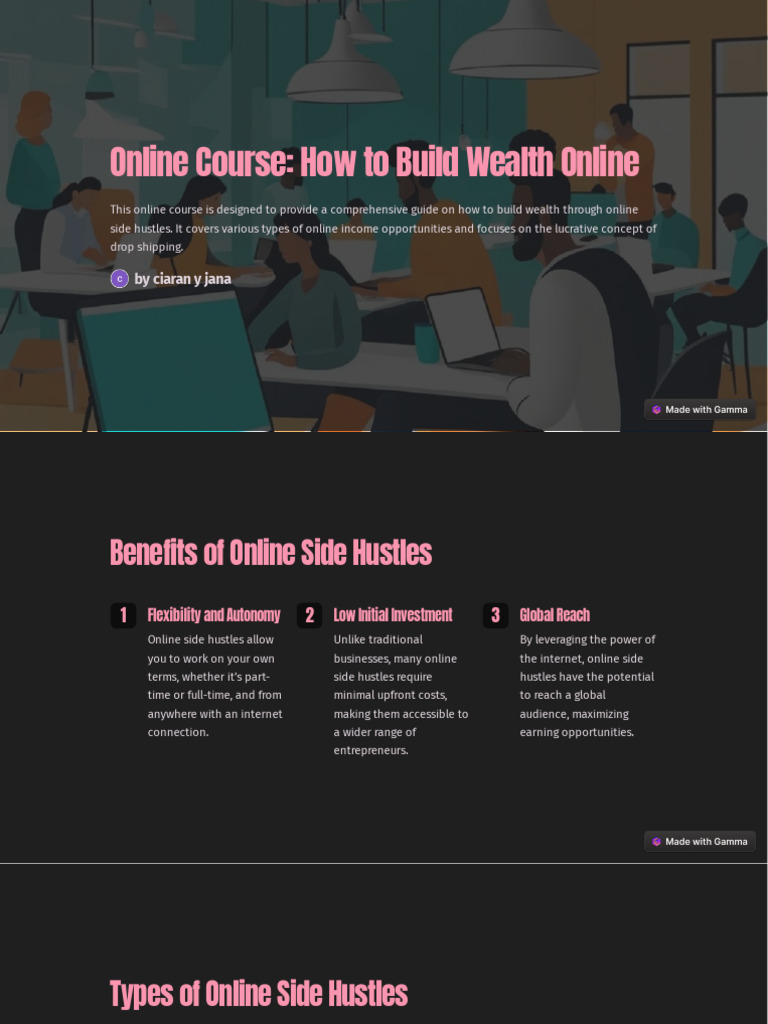 Online Course How To Build Wealth Online | PDF