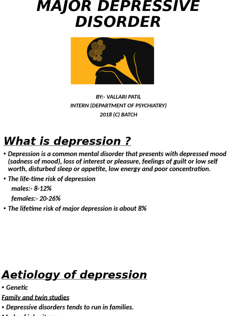Major Depressive Disorder.ppt | PDF