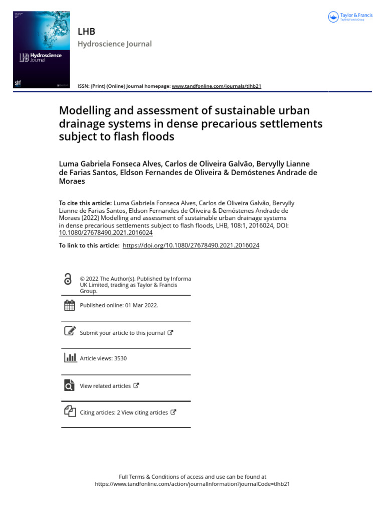 J15.Modelling and Assessment of Sustainable Urban Drainage Systems in ...