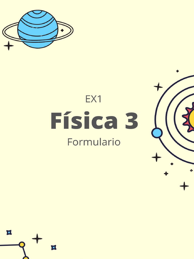 EX1 - Formulario - Física 3 | PDF