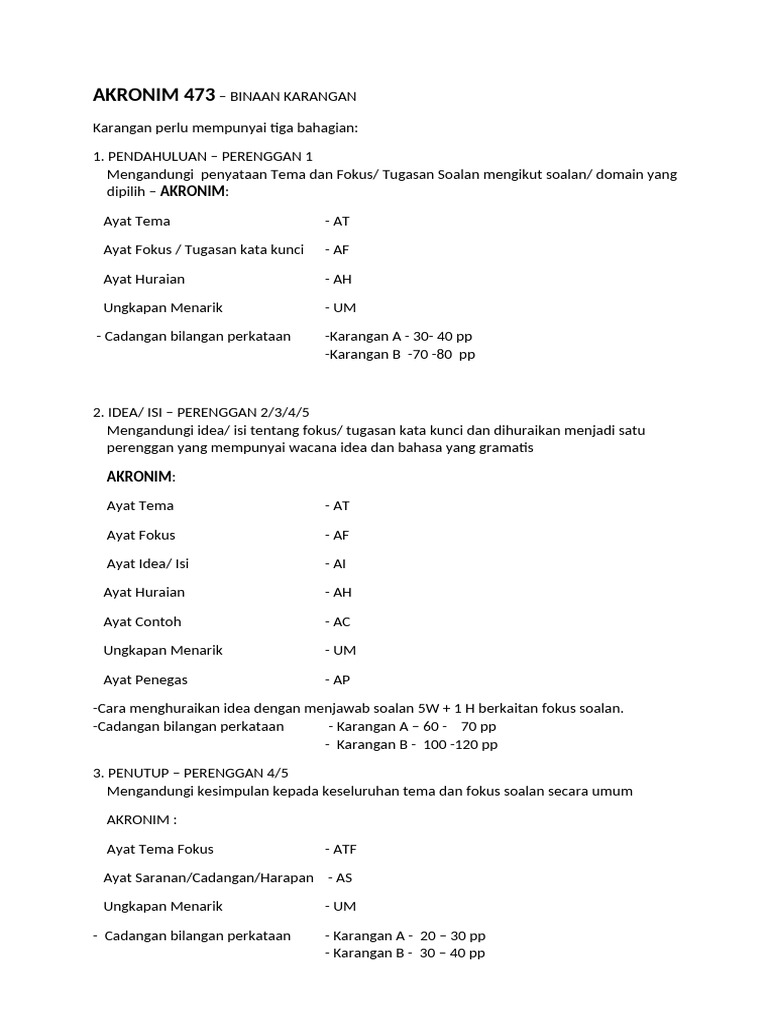 Binaan Perenggan Perenggan | PDF