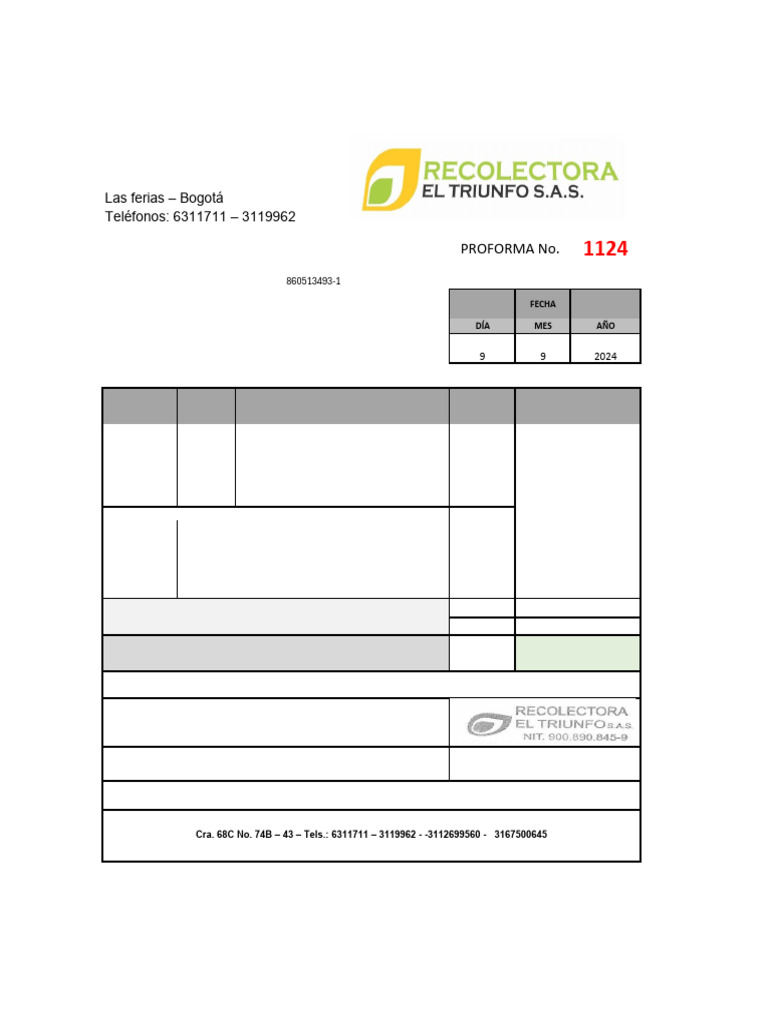 FACTURA PROFORMA No.11 | PDF