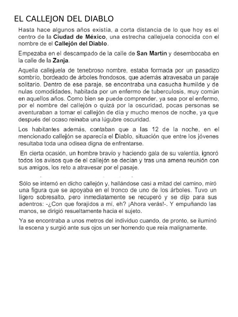 El Callejon Del Diablo | PDF
