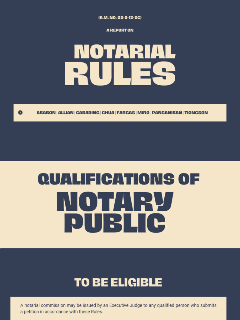Notarial Rules | PDF