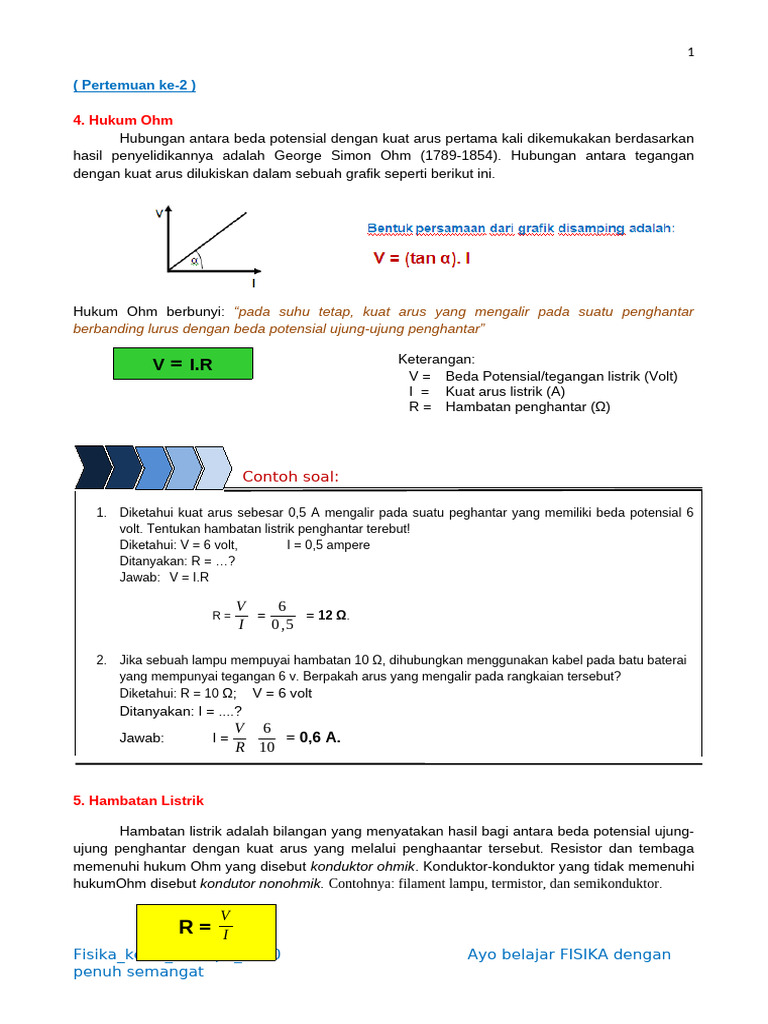 BAB I Rangkaian Arus DC - Pertemuan 2 | PDF