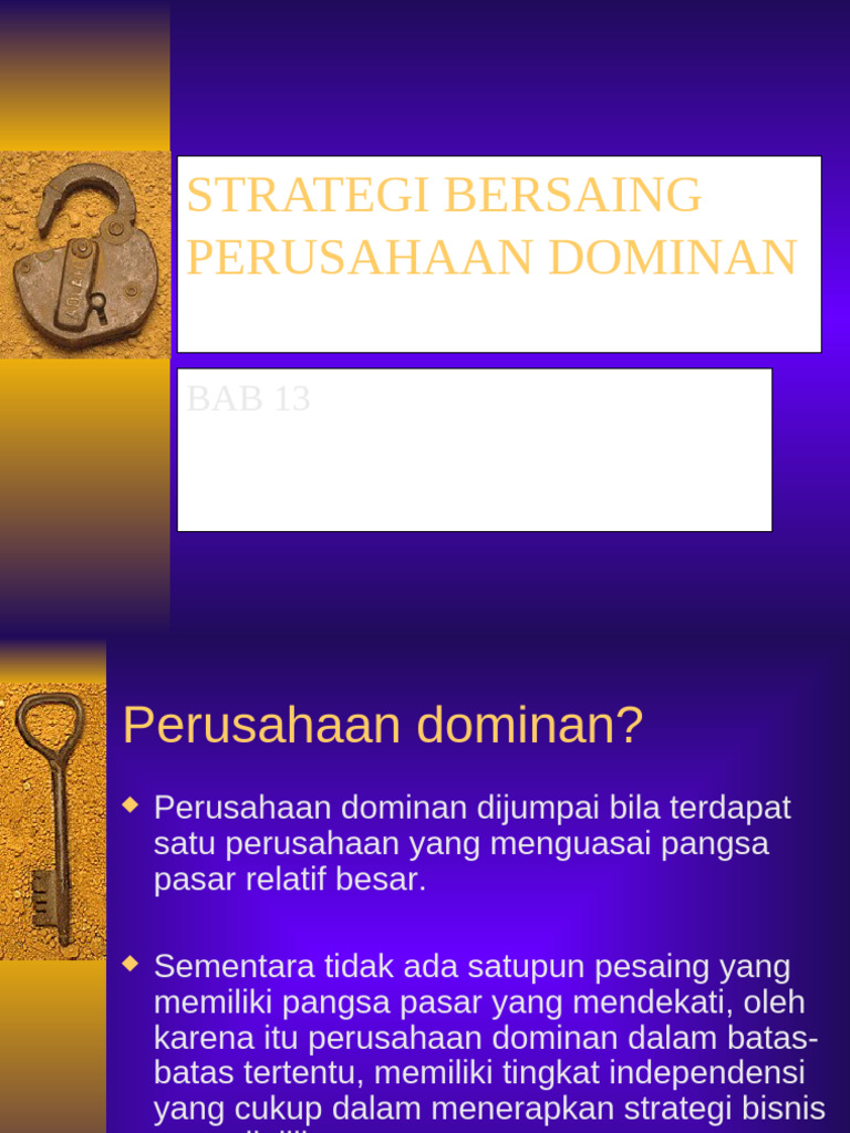 13.strategi Bersaing Perusahaan Dominan | PDF