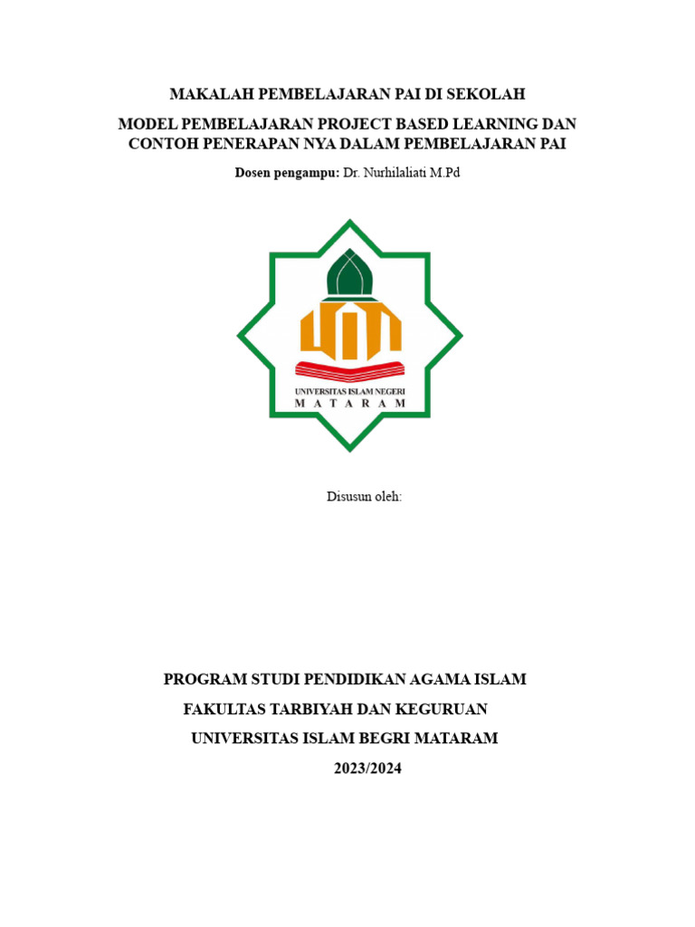 Makalah Pembelajaran Pai Di Sekolah - 1 | PDF