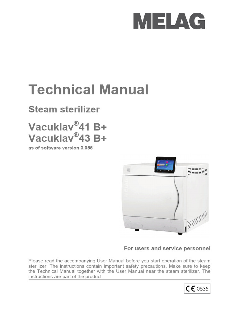 Melag Vacuklav 41B+, 43B+ Autoclave - Technical Manual | PDF | Ip Address | Computer Network