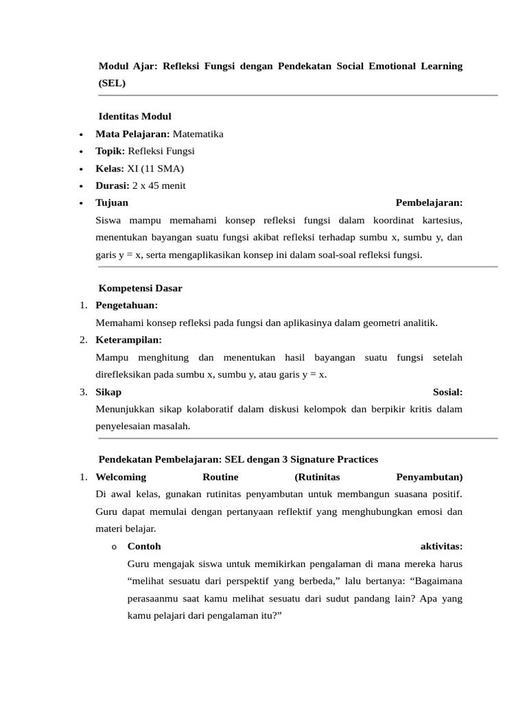 Contoh Modul Sel | PDF