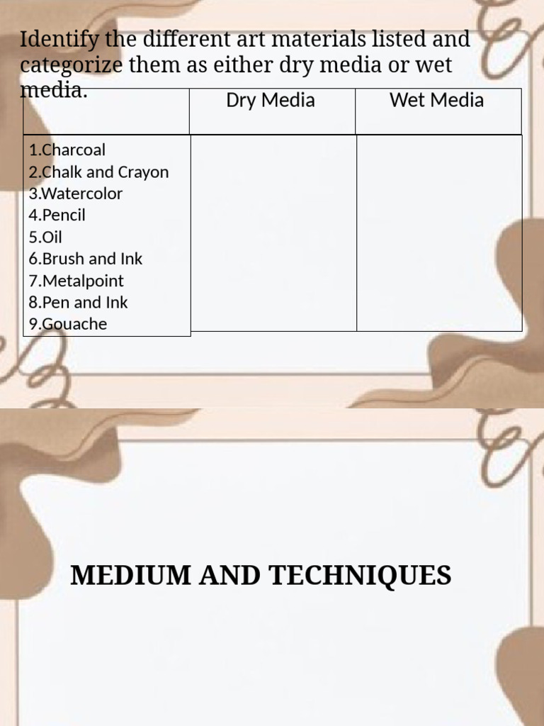 Lesson-8-MEDIUM-AND-TECHNIQUES | PDF
