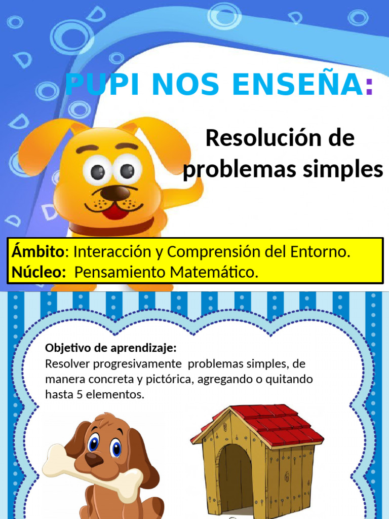 RESOLUCION DE PROBLEMAS SIMPLES. PUPI EL PERRITO. | PDF