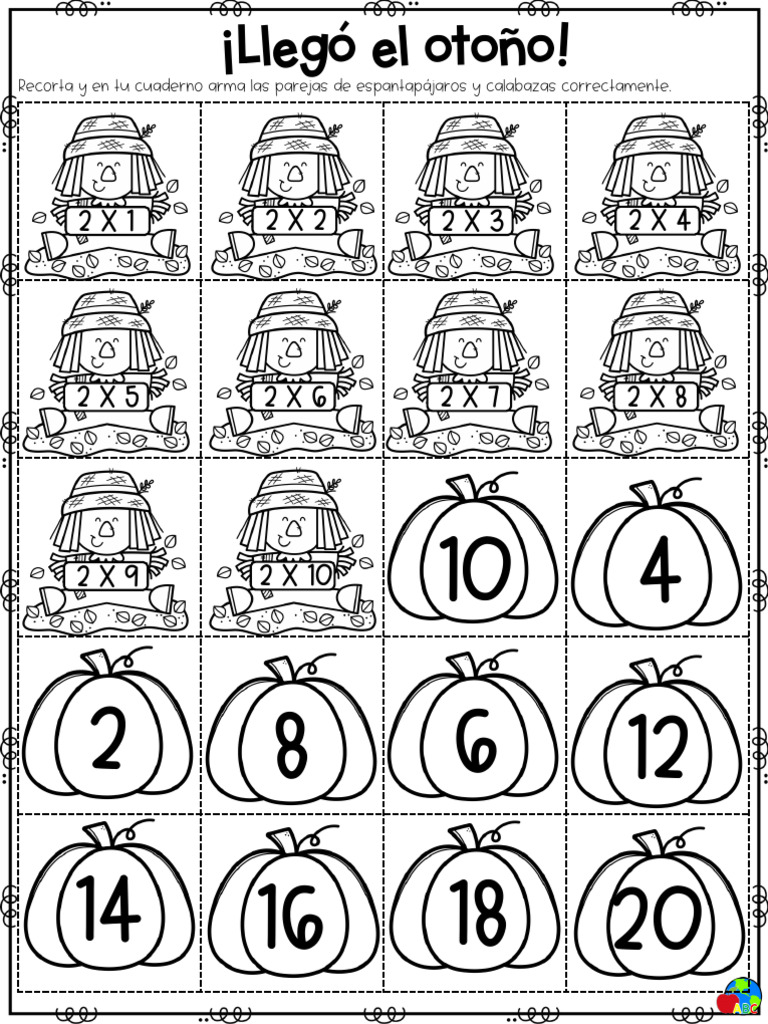 Actividades de multiplicación otoñales | PDF