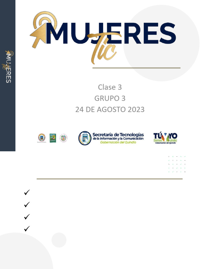 CLASE 3_Mujeres TIC 1 | PDF