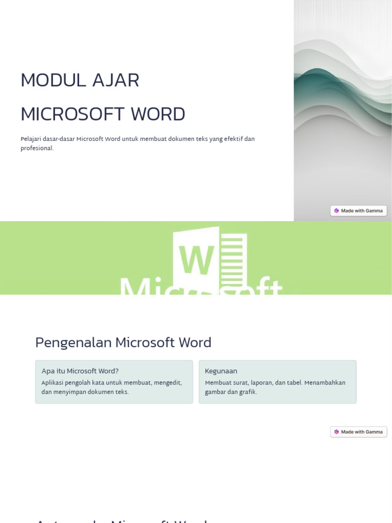 Materi Microsoft Word | PDF