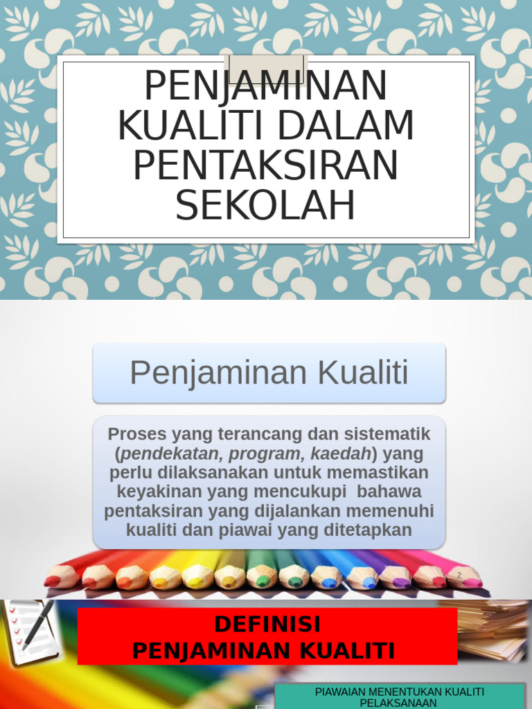 4 Taklimat Penjaminan Kualiti 4p | PDF