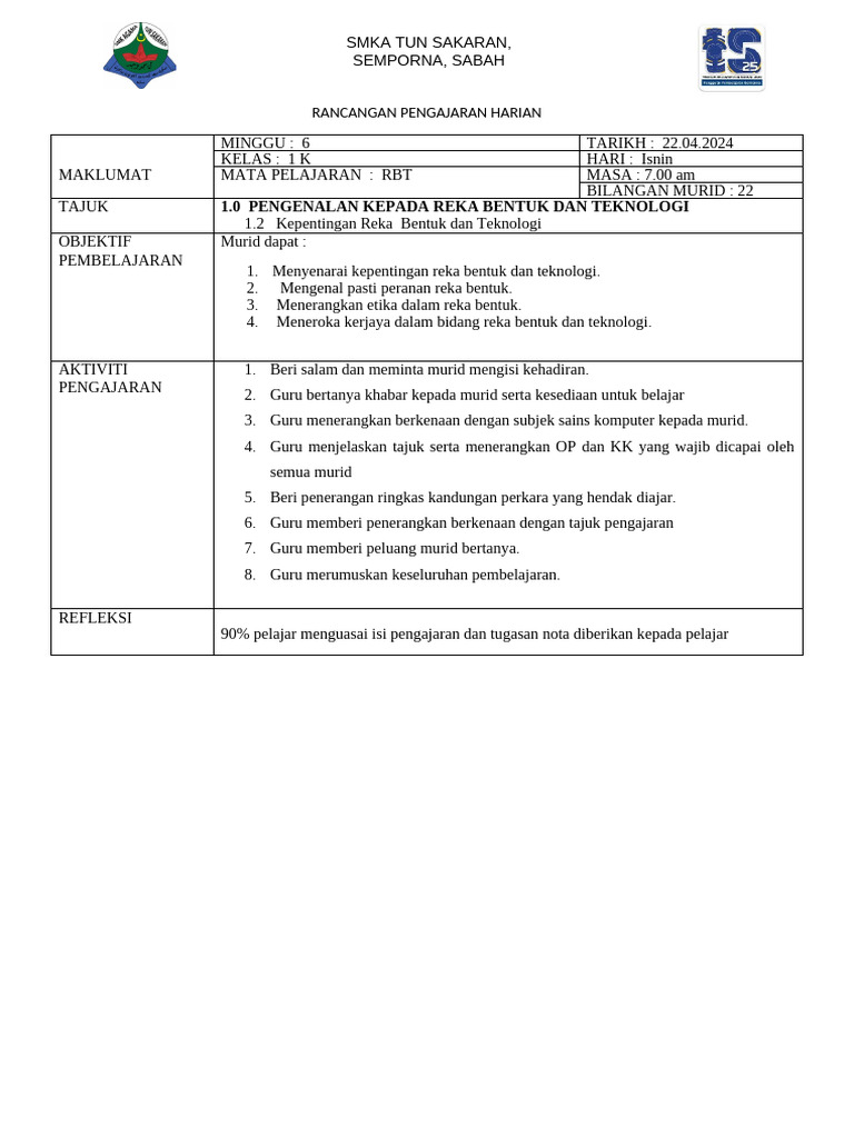 Minggu 6 RBT T1 | PDF