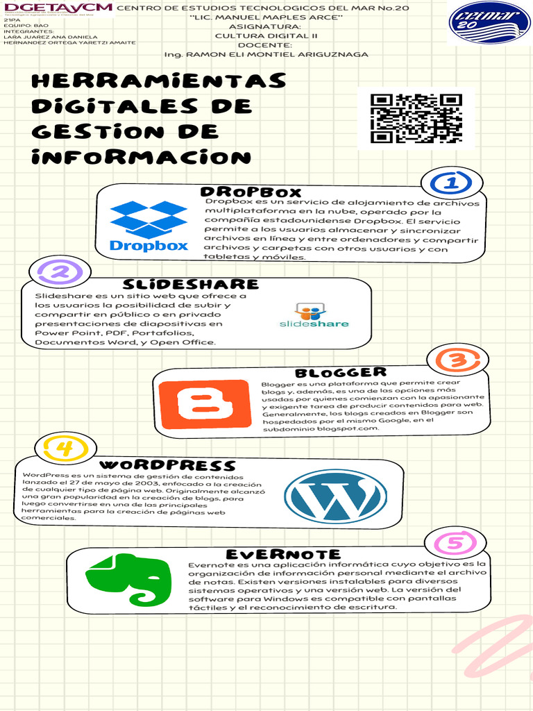 Herramientas Digitales de Gestion de Informacion | PDF