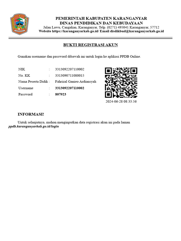 Login Ganieo PPDB | PDF