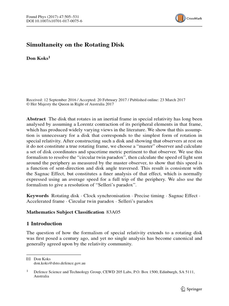 Simultaneity | PDF