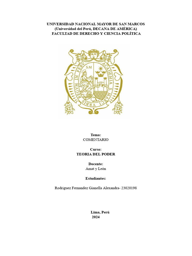 TEORIA DEL PODER- ANALISIS (2) | PDF