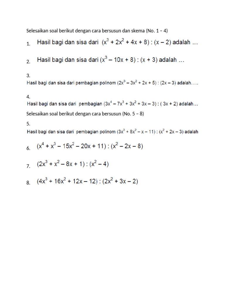Soal Polinom 220221 | PDF