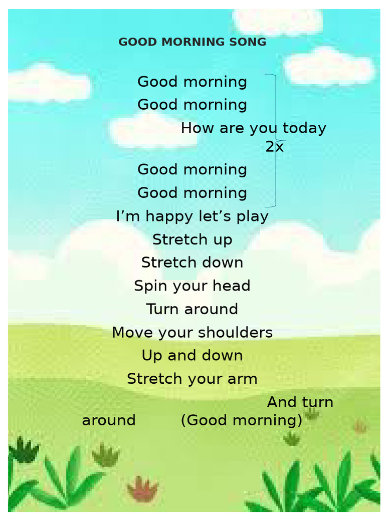 Good Morning Song | PDF