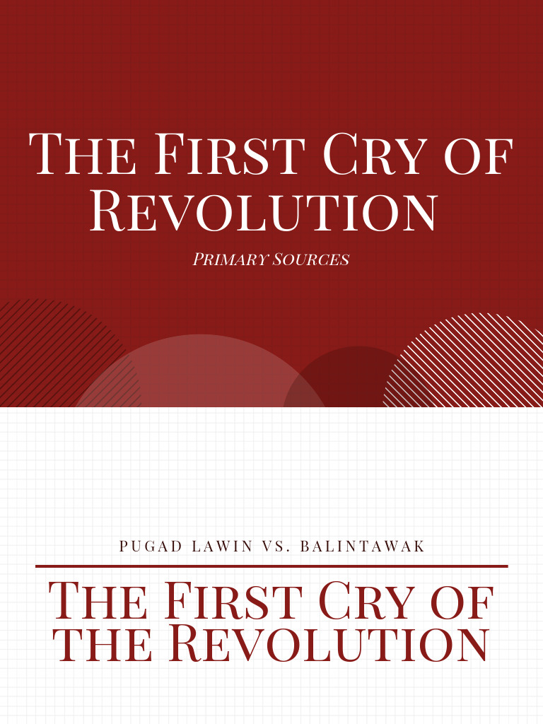 The First Cry of Revolution | PDF
