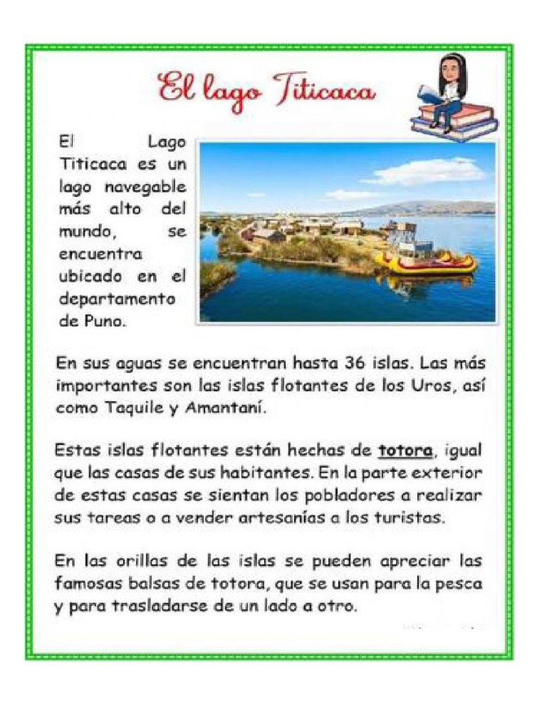 LEEMOS JUNTOS EL LAGO TITICACA. | PDF