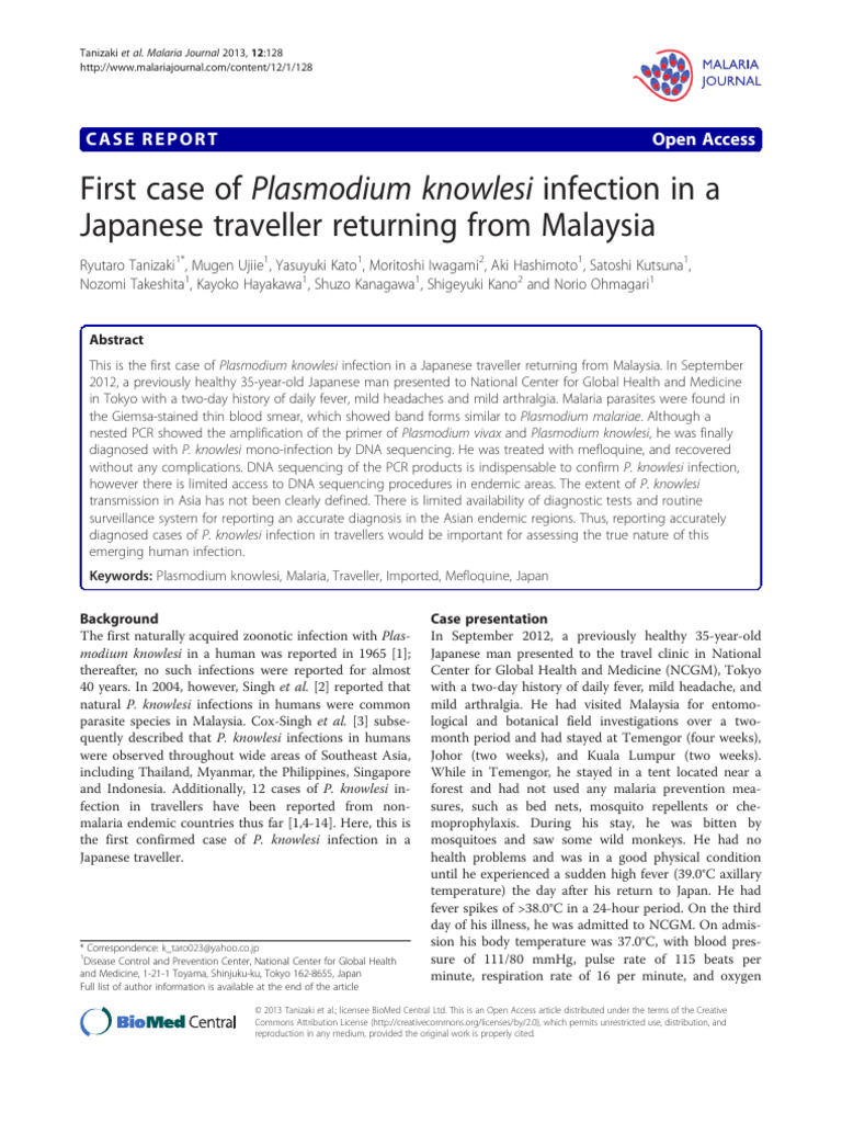 Plasmodium Knowlesi | PDF