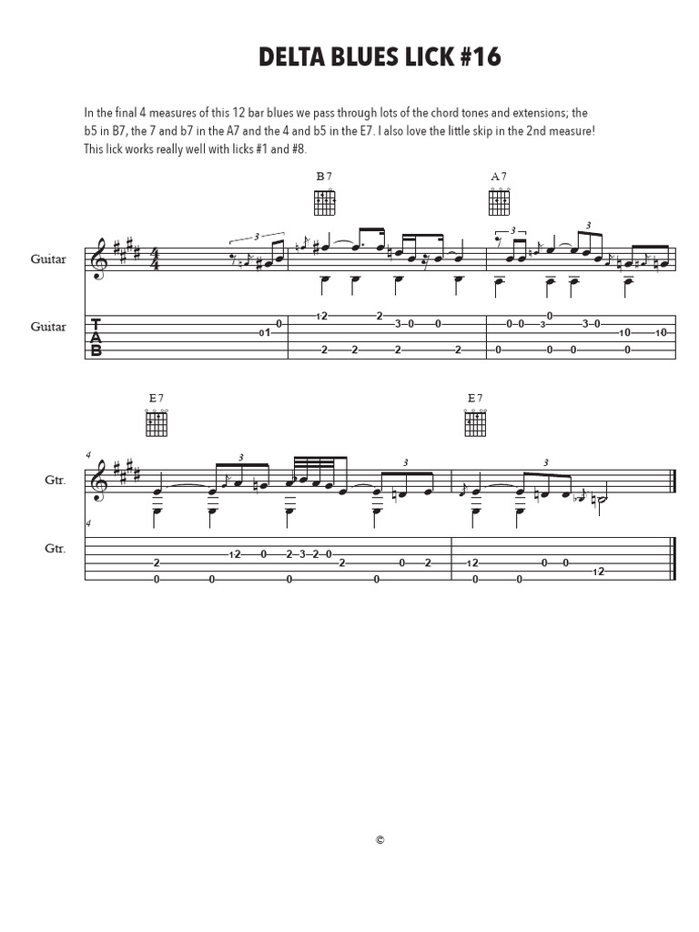 Delta Blues Mondays #16 - TABS | PDF