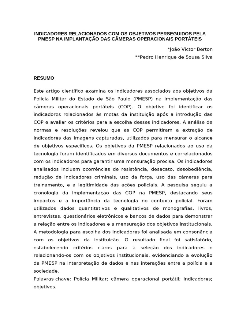 Artigo - Científico Pedro Henrique | PDF