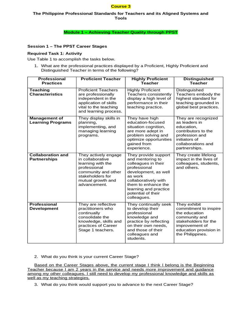 Tip Course 3 Answerkey | PDF