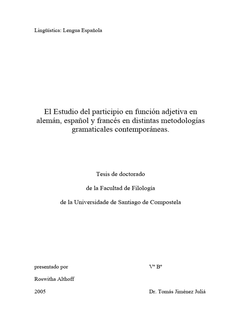 Estudio Del Participio | PDF