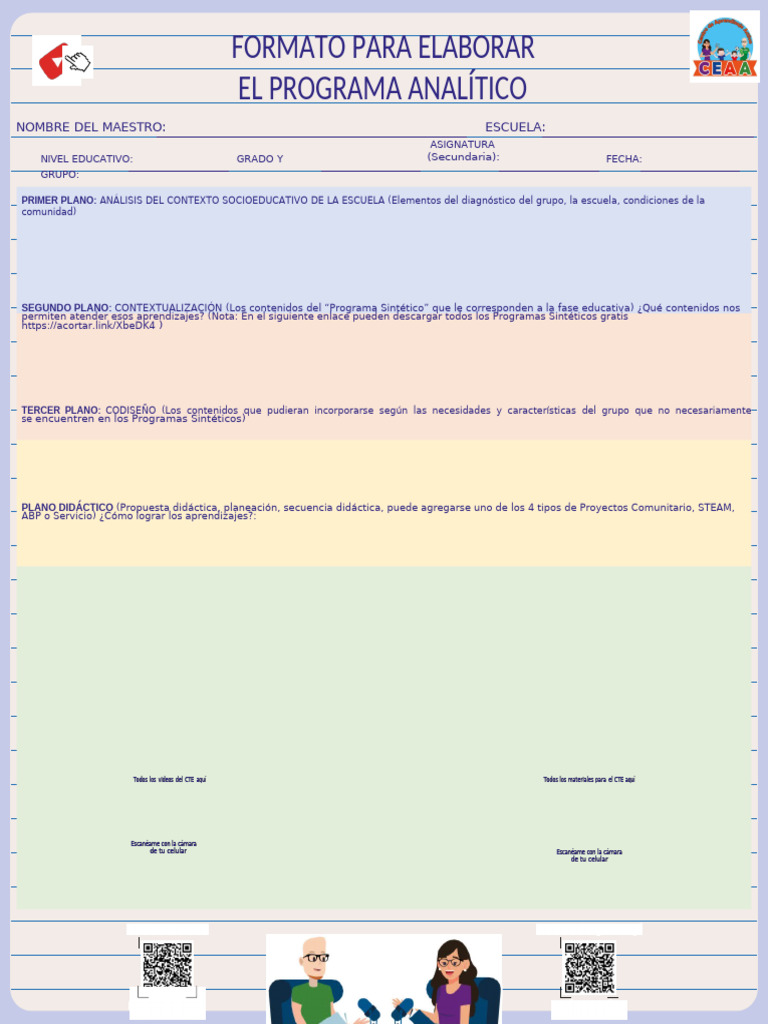 Formato Programa Analítico | PDF