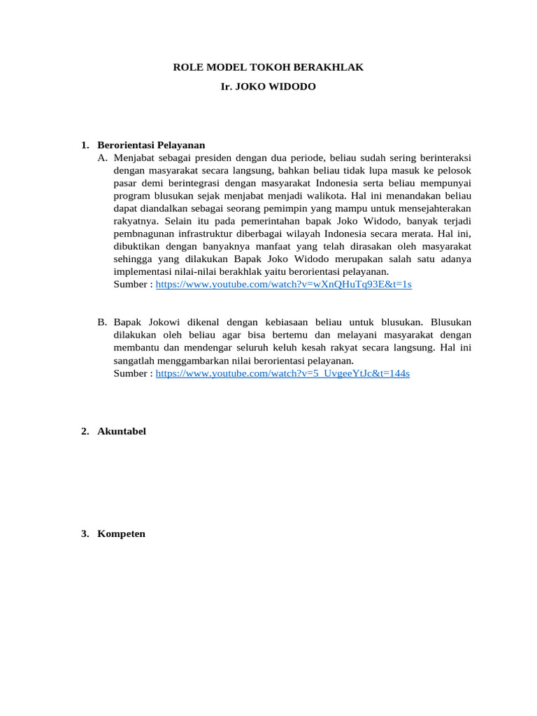 Tugas 1 - Role Model Tokoh Berakhlak | PDF