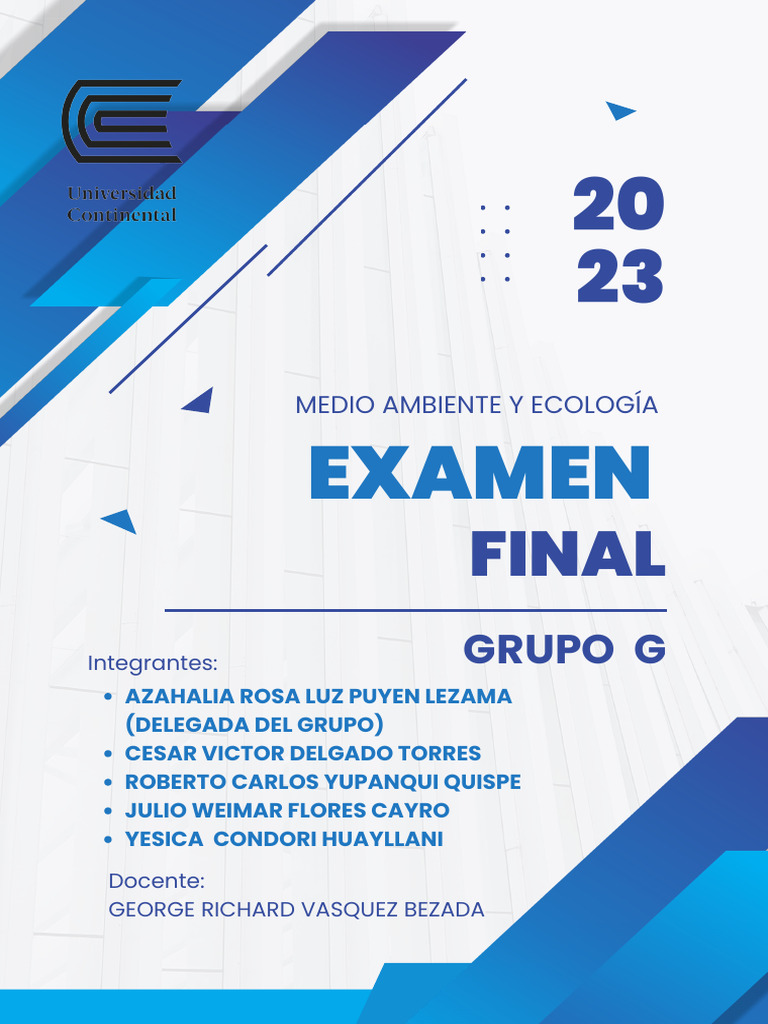 Examen Final Medio Ambiente | PDF