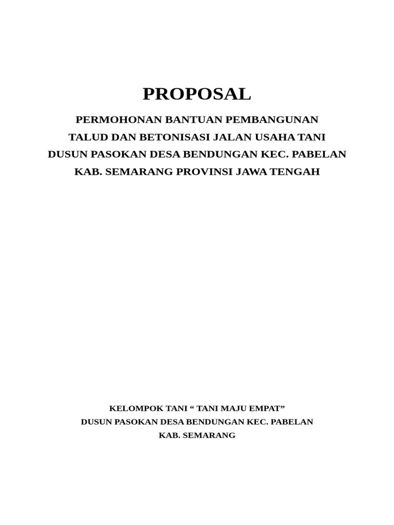 PROPOSAL tani | PDF