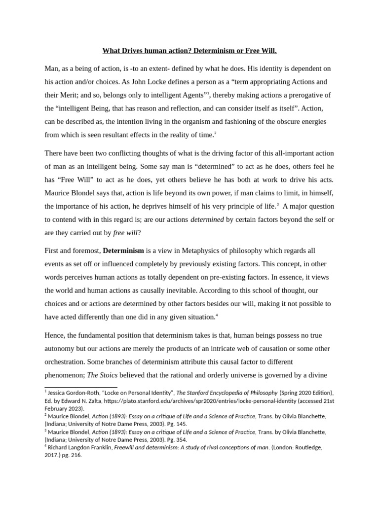 What Drives Human Action | PDF