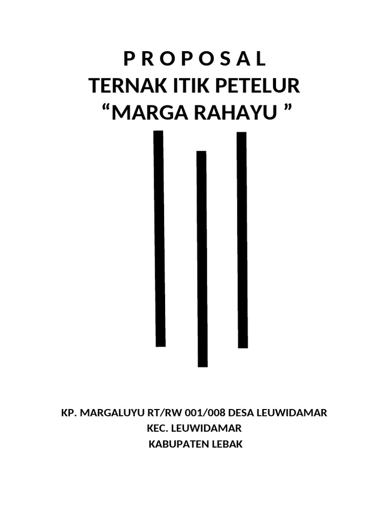 PROPOSAL ITIK PETELUR | PDF