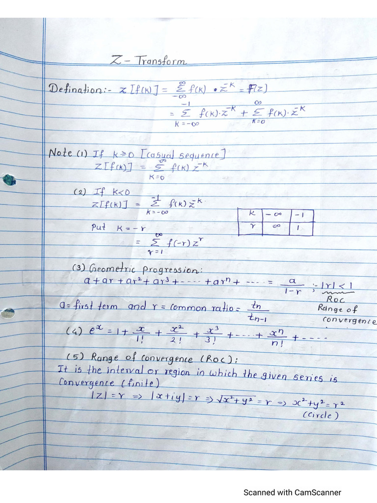 UNIT - Z Transform and Fourier Transform | PDF