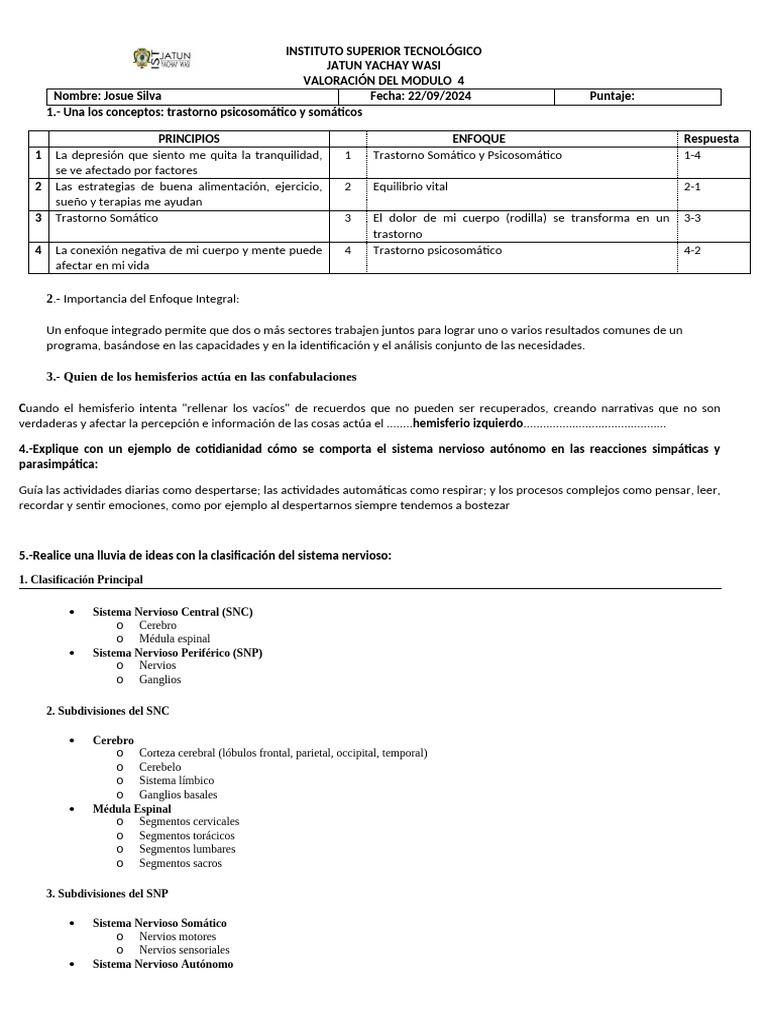 Prueba Modulo 4 Josue Silva | PDF