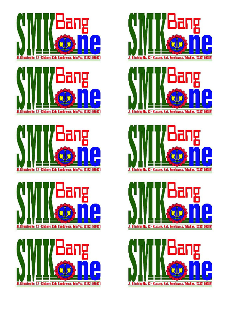 Sticker SMK Bang One | PDF