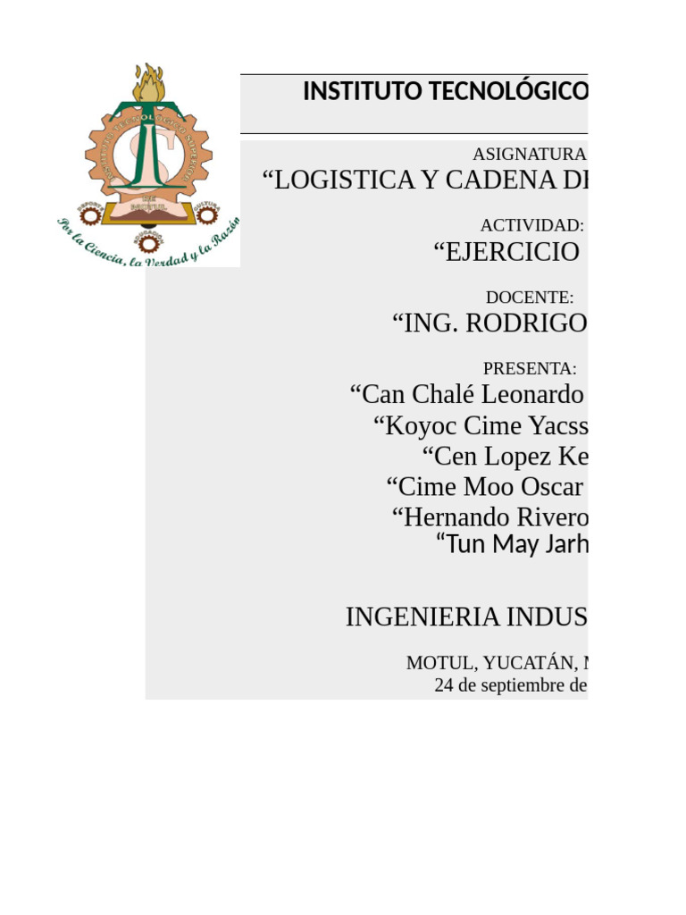II7B - U1 - Log y Cad de Sum - Ejercicio 12 - Tun Jarhet | PDF