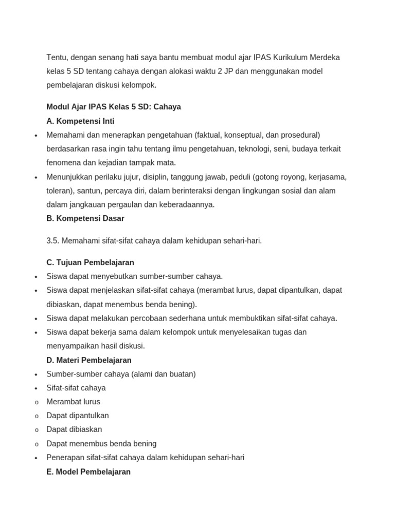 Modul Ajar Ipas | PDF