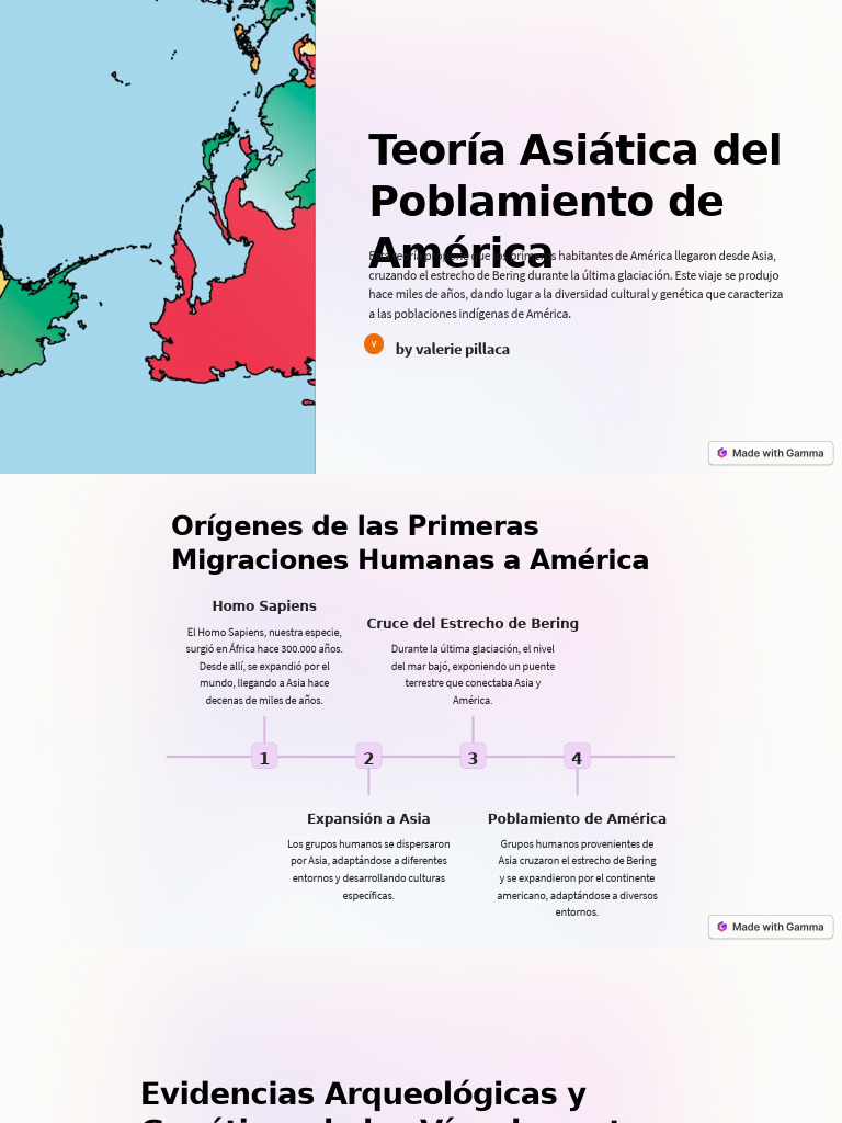 Teoria Asiatica Del Poblamiento de America | PDF