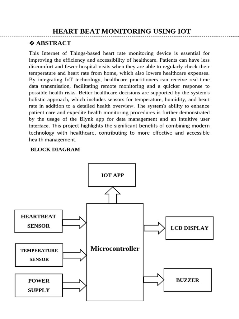 CT-144 Heart Beat Monitoring Using Iot | PDF