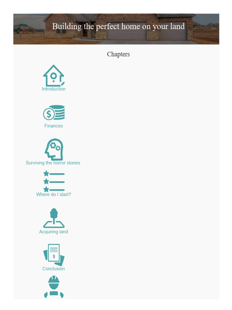 Building The Perfect Home On Your Land | PDF