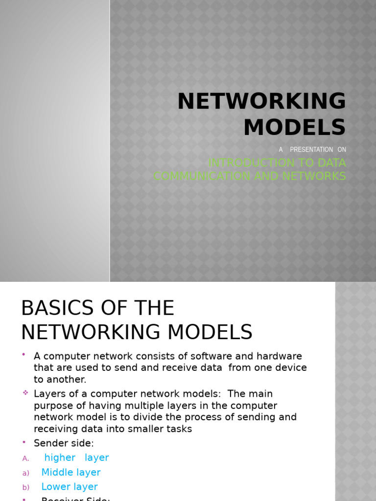 Networking Models | PDF